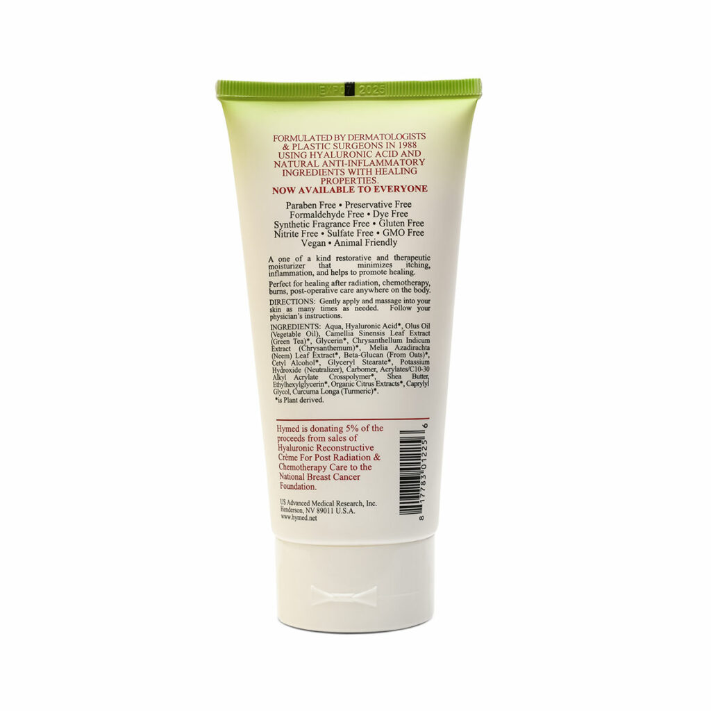 Hyaluronic Reconstructive Crème For Post Radiation & Chemotherapy Care ...